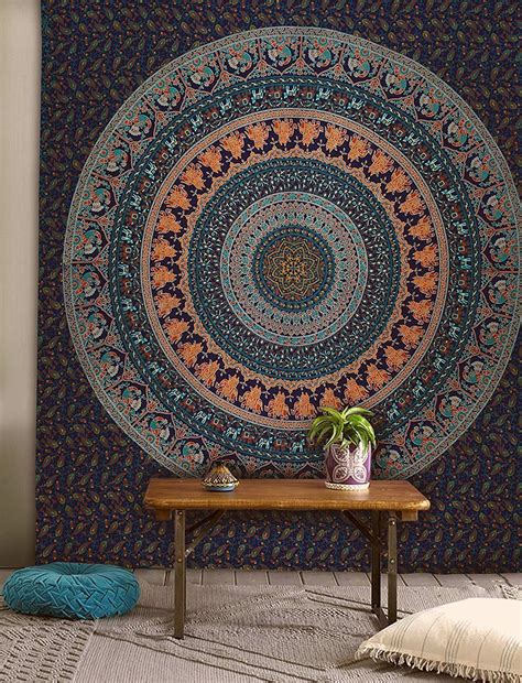 Plum Bow Bohemian Mandala Wall Hanging Tapestry RoyalFurnish