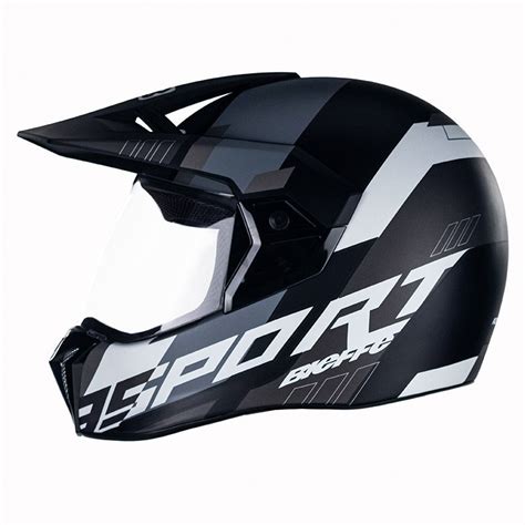 Capacete Moto Bieffe Sport Adventure Preto Fosco Chumbo N60 Shopee Brasil