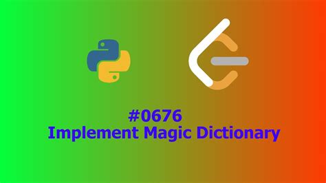 No Sound Leetcode 676 Implement Magic Dictionary Youtube