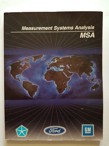 Measurement Systems Analysis Msa Reference Manual Near Fine Soft Cover 1995 2nd Edition
