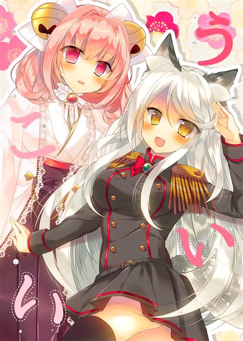 Hình Nền Anime Cô Gái Tóc Dài Tóc Ngắn Tóc Hồng Tóc Bạc Mắt Hồng