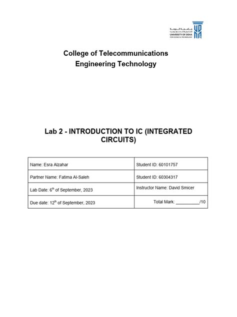 lab 2 integrated circuits ics 2 pdf integrated circuit electronic