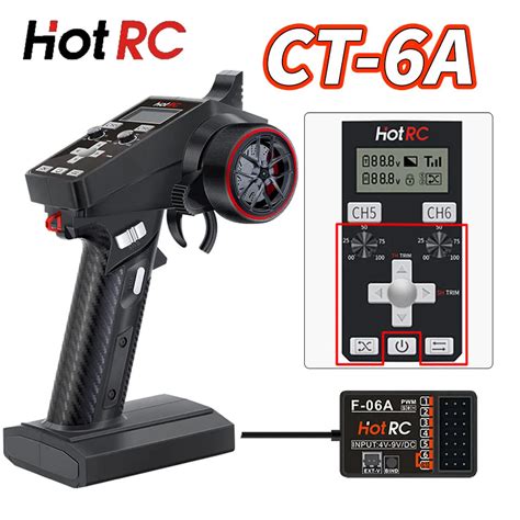 NEW HOTRC CT 6A 2 4GHz 6CH 6 Channels One Handed Control Radio