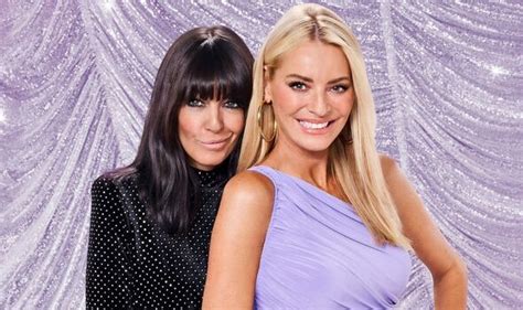 Strictlys Tess Daly Helped By Claudia Winkleman As She Talks Backstage