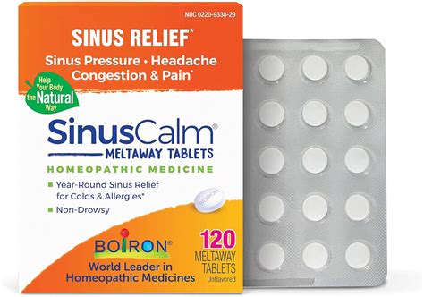Amazon Boiron SinusCalm Tablets For Sinus Pain Relief Runny Nose