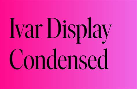 Font News [new Font Release] Letters From Sweden Released Ivar Display