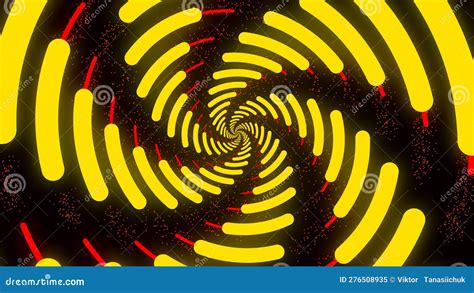 Hypnotic Looped Swirl Turning Luminous Whirlpool Abstract Digital