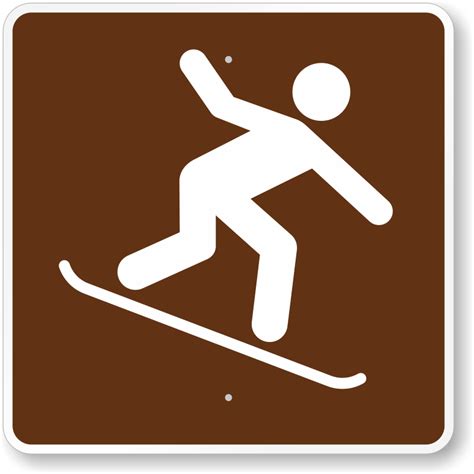 Snowboarding Mutcd Guide Sign For Campground Sku X Rs 127