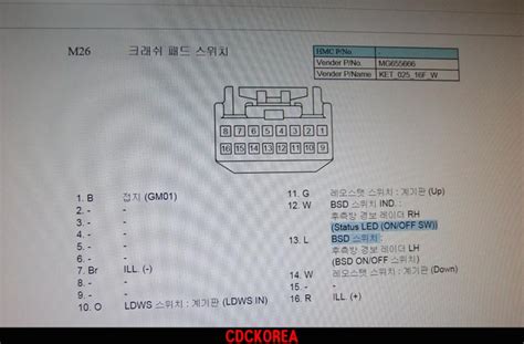 현대 Lf소나타쏘나타 크래쉬패드 스위치 컨넥터 배선도 네이버 블로그