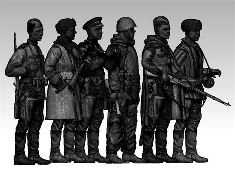 Russian Soldiers 3d Model 3d Printable Cgtrader
