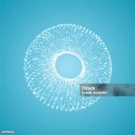 Torus Connection Structure 3d Grid Design Technology Style Molecular