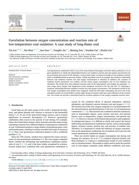 Pdf Correlation Between Oxygen Concentration And Reaction Rate Of Low