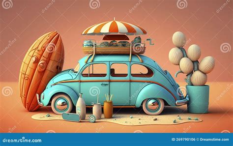 Collage Or Layout About Travel And Vacation Concept Ai Generative