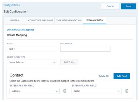 Set Up Dynamic Data Mapping For Cxone Agent