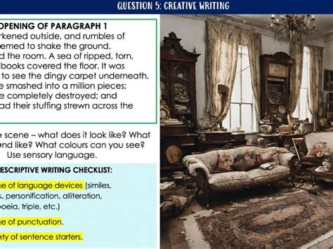 Aqa Language Paper 1 Question 5 Teaching Resources