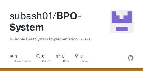 Github Subash01bpo System A Simple Bpo System Implementation In Java