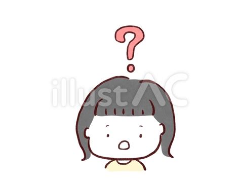 はてなマークを浮かべる女性イラスト No 22834228／無料イラストフリー素材なら「イラストac」