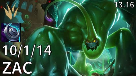 Zac Jungle Vs Shaco Euw Challenger Patch 1316 Youtube