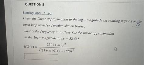 Solved Semilogpaper 1 Pdf Draw The Linear Approximation To