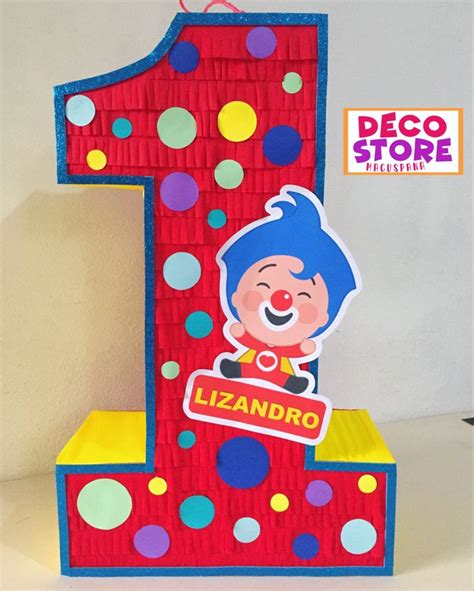 Piñata número uno de Plim Plim Feliz cumpleaños decoracion Decorar