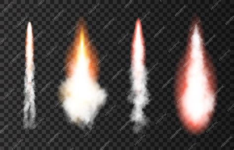 Premium Vector Flame And Smoke From Space Rocket Launch