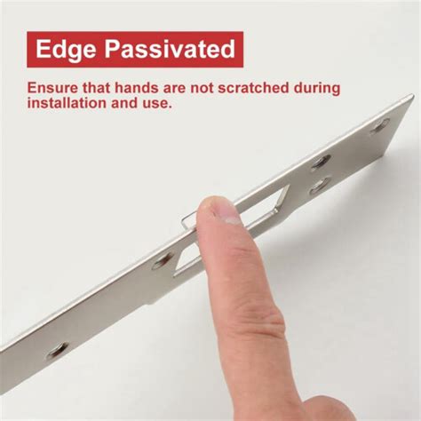 Door Strike Plate Double Holes Heavy Duty Latch Reinforcement Plate