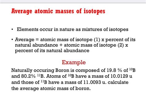 Solved Hverage Atomic Masses Of Isotopes Elements Occur In Chegg Com