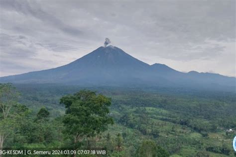Gunung Semeru Erupsi Tiga Kali Dengan Letusan Hingga 1 Km ANTARA News