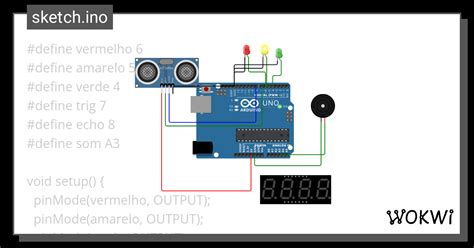 Sensor de distância indicativo de proximidade Wokwi ESP32 STM32
