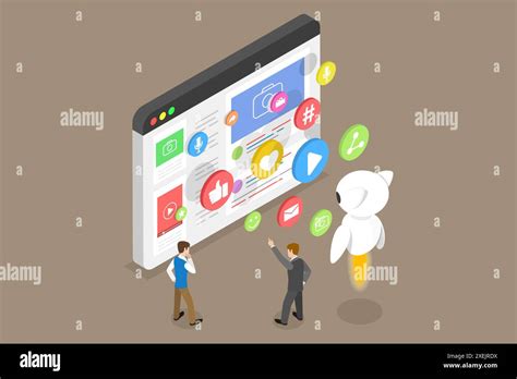 3d Isometric Flat Conceptual Illustration Of Seo Algorithm Search Engine Crawler 3d Isometric