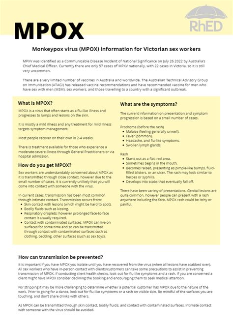 Information For Sex Workers RhED