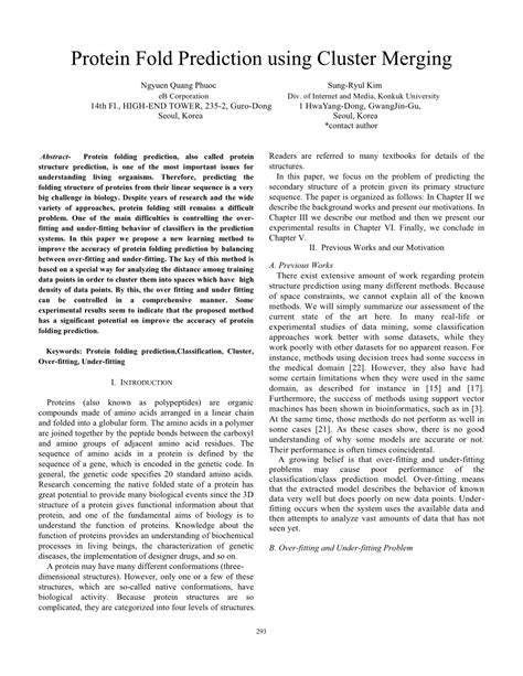 Pdf Protein Fold Prediction Using Cluster Merging