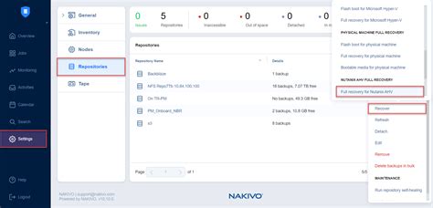 Starting Nutanix AHV VM Recovery