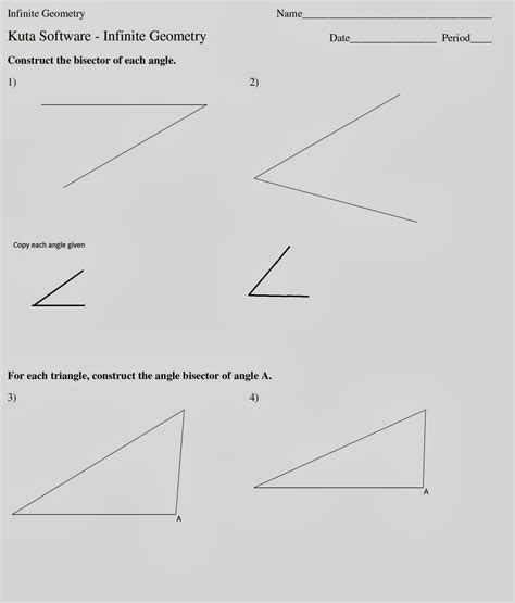 Mr Matt S Math Classes Assignment Angle Bisectors