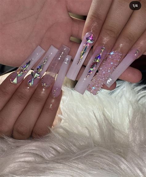 Crazy Acrylic Nails Ombre Acrylic Nails Long Square Acrylic Nails