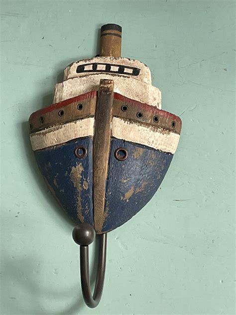 Wooden Tug Boat Hook Etsy