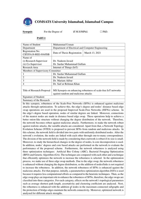 Pdf Enhancing Robustness Of Scale Free Iot Networks Against Random And Malicious Attacks Ms