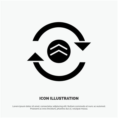 Arrow Refresh Reload Computing Solid Black Glyph Icon 18015113 Vector