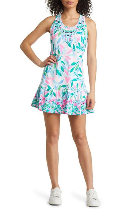 Lilly Pulitzer® Upf 50 Mixed Doubles Floral Tennis Dress Resort