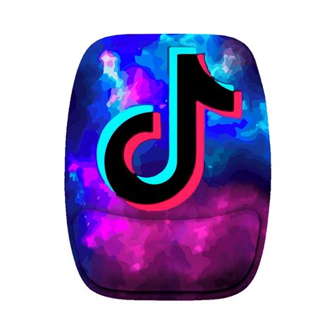 Mouse Pad Ergonomico Roxo Azul Tik Tok Logo Elo7