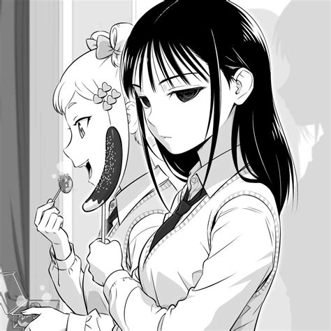 Safebooru 2girls D Absurdres Bow Chocolate Banana Collared Shirt