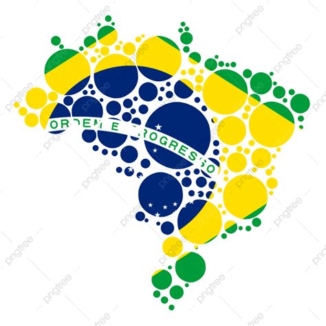 Bandeira Do Brasil Com Estilo De Forma Redonda Para O Dia Da
