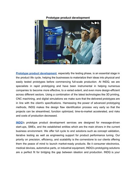 Ppt Prototype Product Development Indq Powerpoint Presentation Free Download Id 14074411