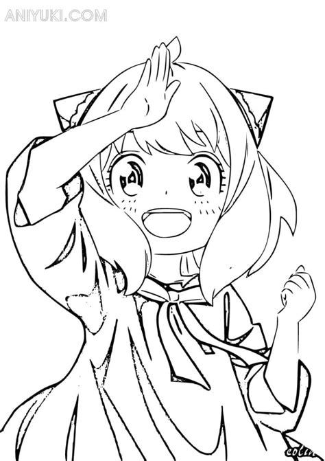 Anya Forger Coloring Pages Aniyuki Anime Portal