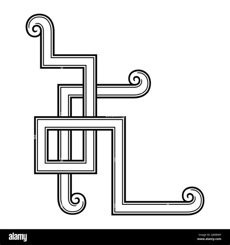 Decorative Abstract Corner Vintage Swirling Corner Classic Design For Decoration Stock Vector