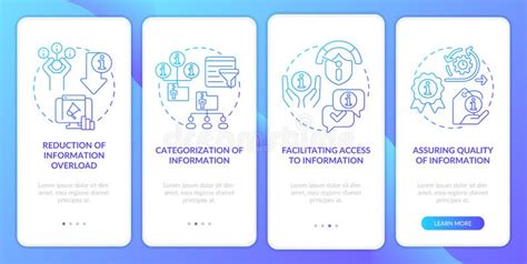 Duties Of Information Sector Blue Gradient Onboarding Mobile App Screen