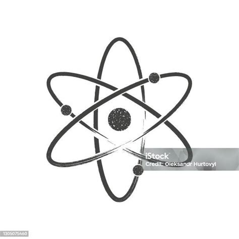 Icône Datome Dans Le Modèle Grunge Symbole De Molécule Modèle Abstrait