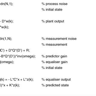 Fragment Of Matlab Script For Example Example Consider A Download Scientific Diagram