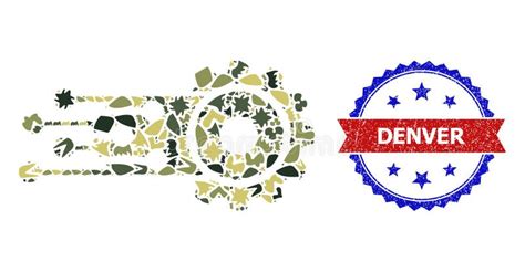 Military Camouflage Transition Gear Icon Mosaic And Textured Bicolor