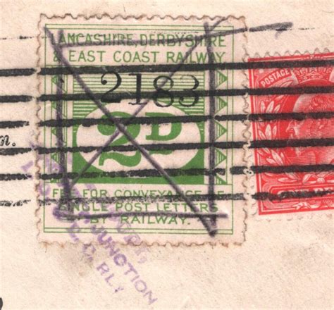 Gb Notts Ldecr Railway 2d Letter Stamp Boughton Junction Station 1906